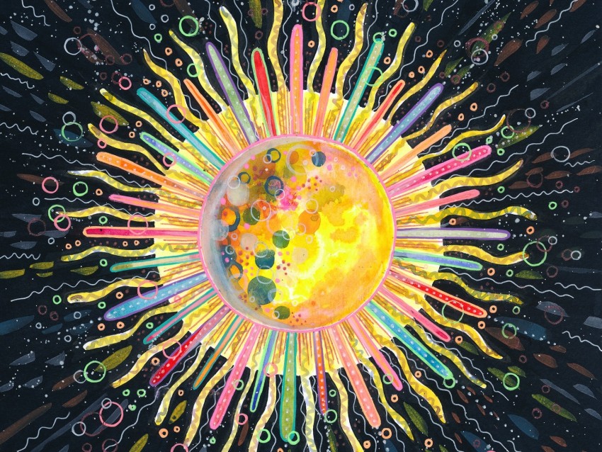 Free download | HD PNG sun art circle line colorful abstraction 4k ...