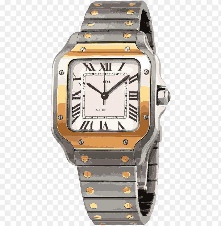 Free download | HD PNG swiss watch in white gold and yellow gold with ...
