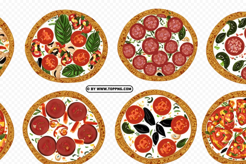 Free download | HD PNG tasty pizza slices with toppings vector ...