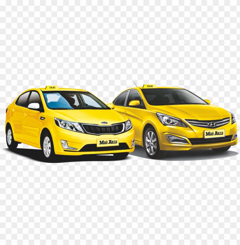 Free download | HD PNG pair of yellow taxis front and side view - Image ...