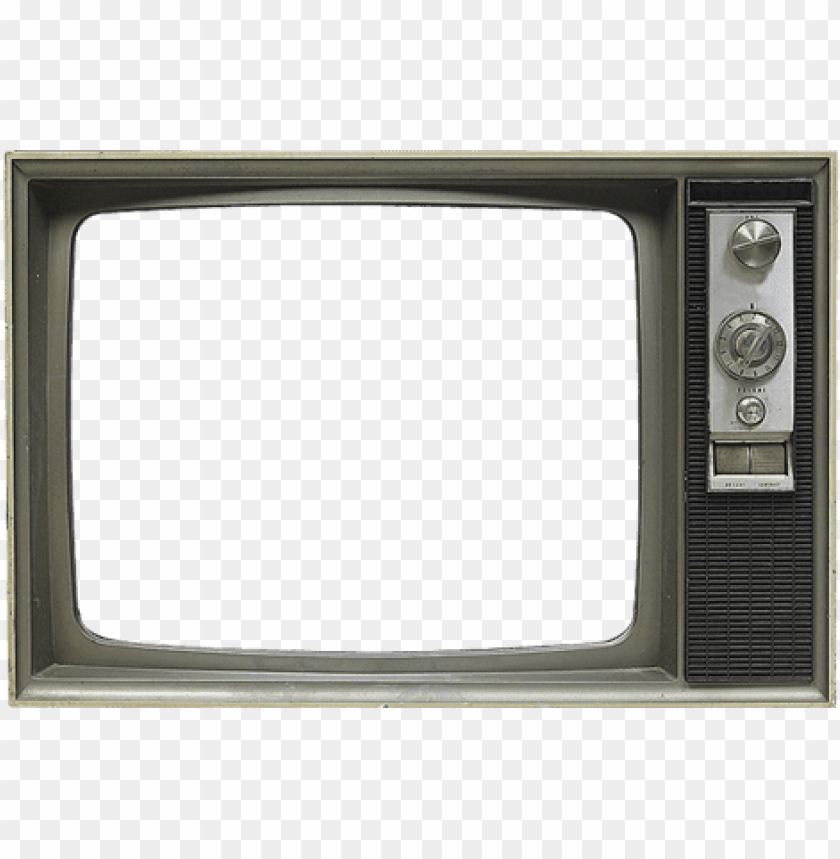 Free download | HD PNG empty vintage television set with metal frame ...