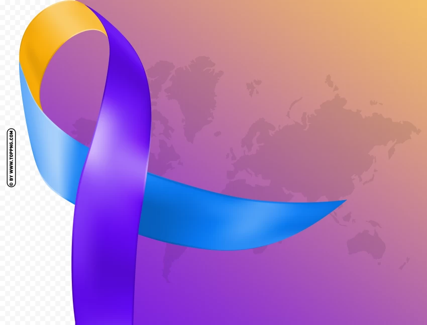 Free download | HD PNG template design of bladder cancer with ribbon ...