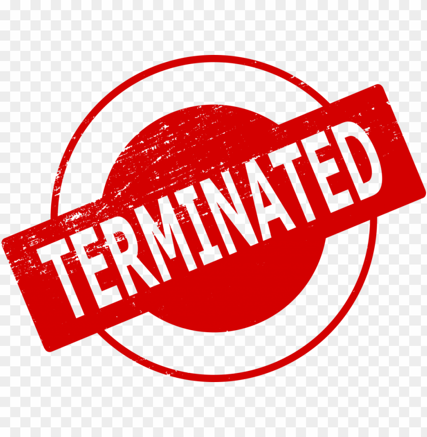 Free download | HD PNG red stamp with terminated written in bold ...