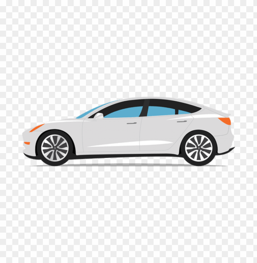 Free download | HD PNG tesla model 3 white blue trim png | TOPpng