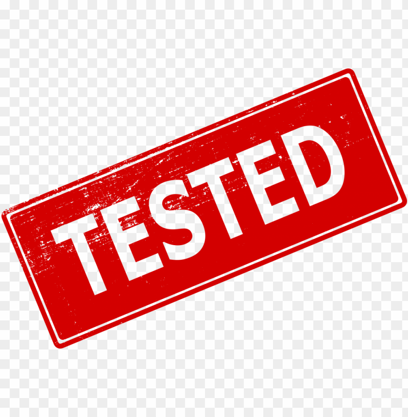 Free download | HD PNG circular red stamp with tested in bold letters ...
