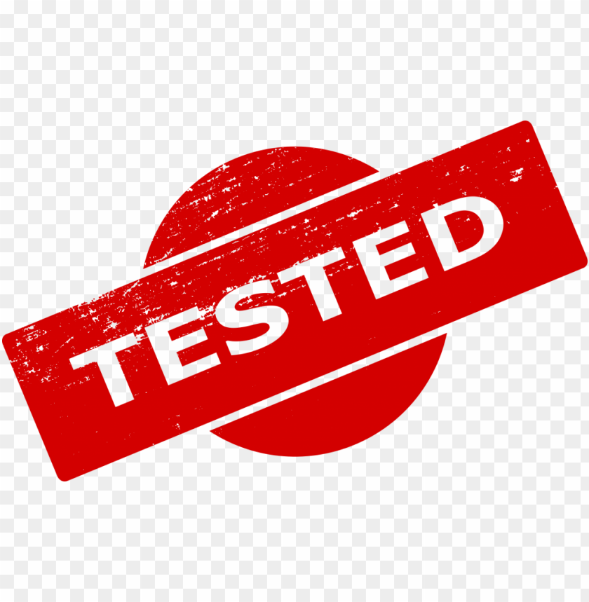 Free download | HD PNG red stamp with tested written in bold letters ...