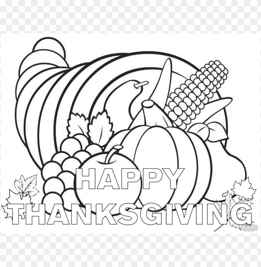Free download | HD PNG thanksgiving coloring pages color PNG ...