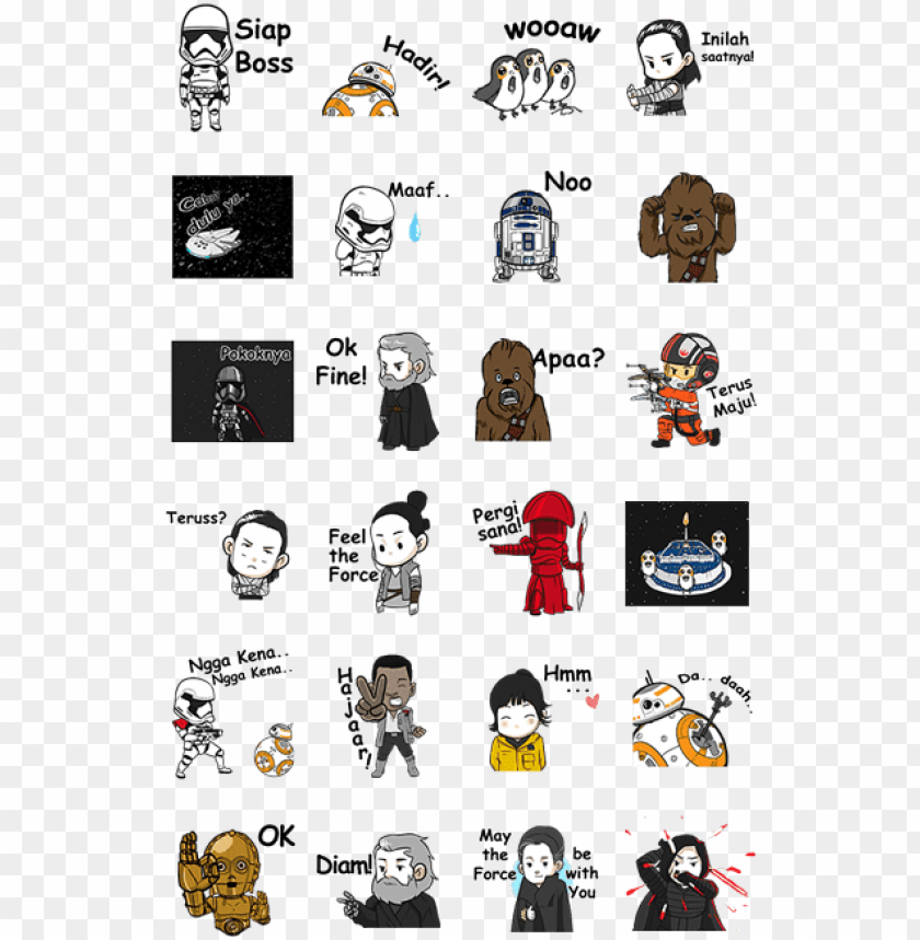 Free download | HD PNG the last jedi star wars line stickers PNG ...