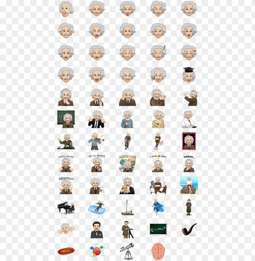 Free download | HD PNG the official albert einstein emoji app PNG ...