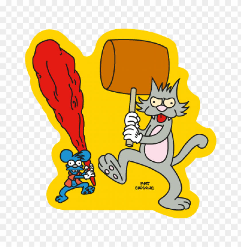 Free download | HD PNG the simpsons itchy scratchy vector free | TOPpng