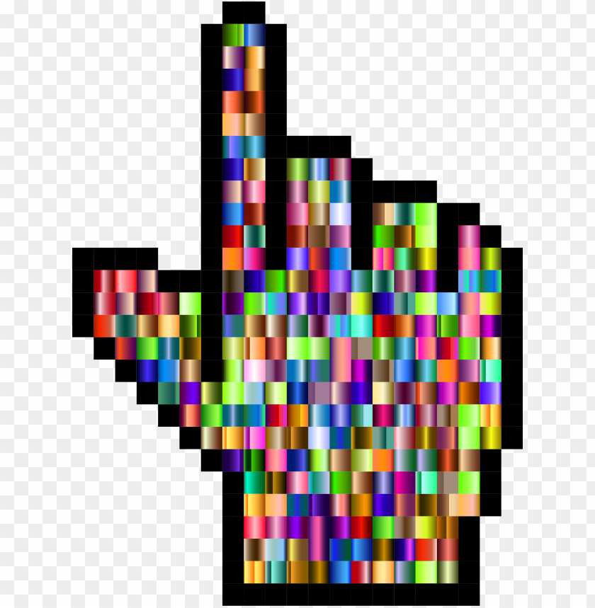 Free download | HD PNG this free icons design of prismatic hand cursor ...