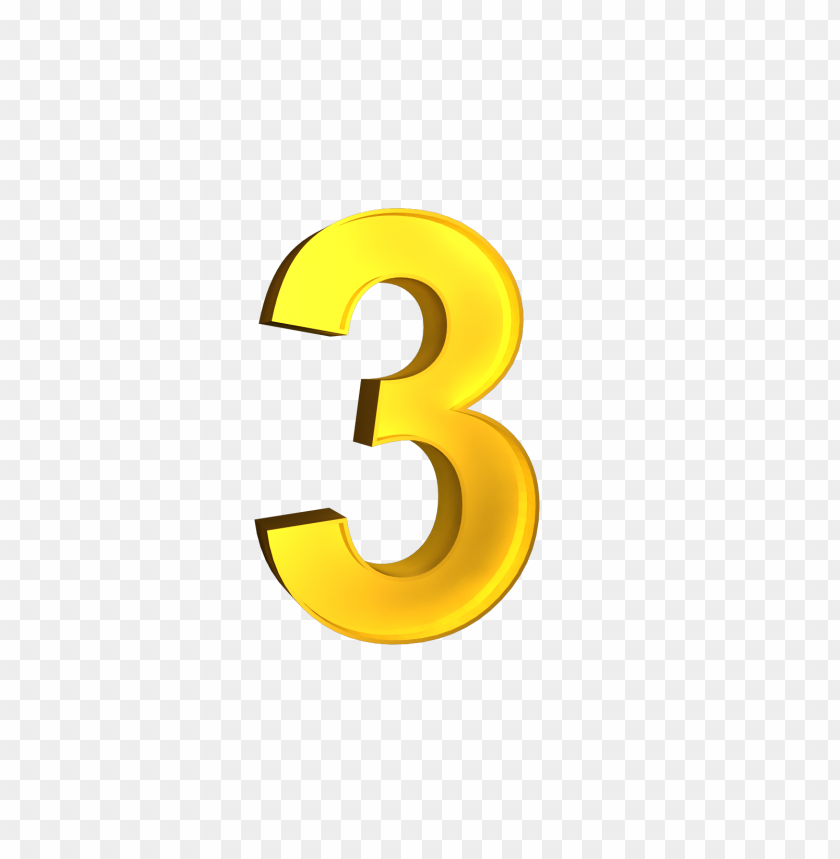 Free download | HD PNG three 3 3d numbers gold PNG transparent with ...