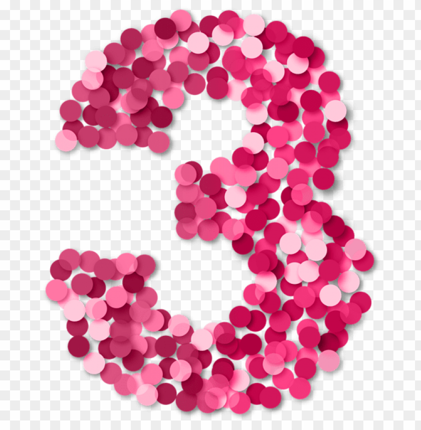 Free download | HD PNG three 3 number pink png clipart png photo ...