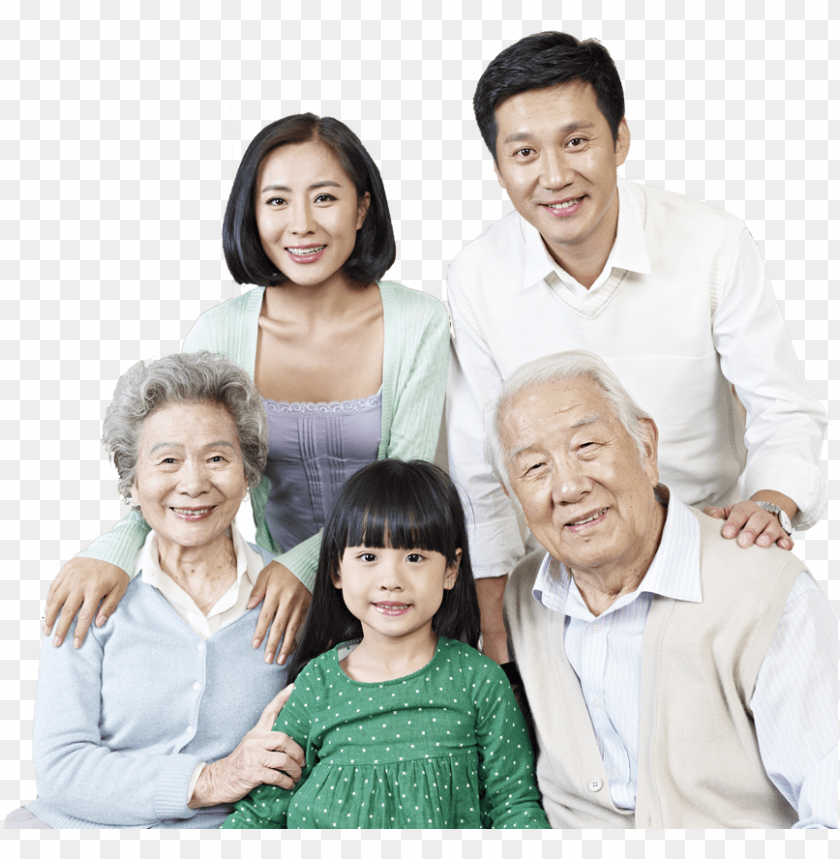 Free download | HD PNG three generation asian family PNG transparent ...