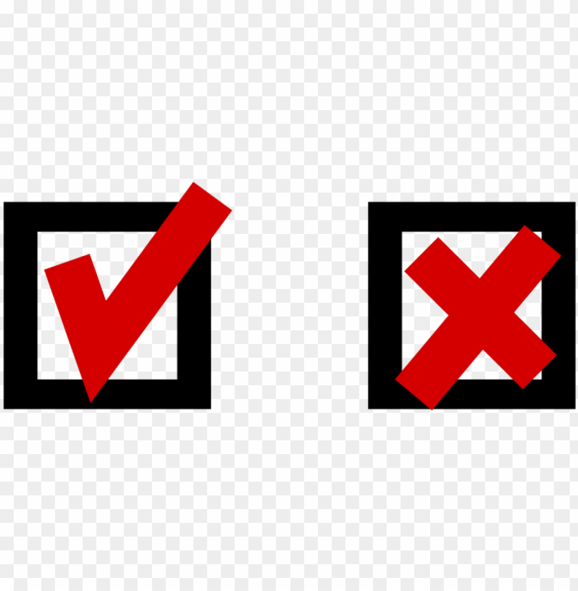 Free download | HD PNG tick and cross checkbox vector llustration dos ...