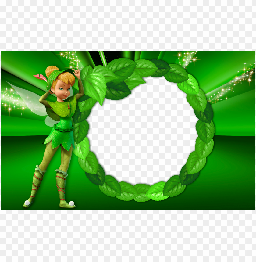 Free download | HD PNG tinkerbell green transparent kids frame ...