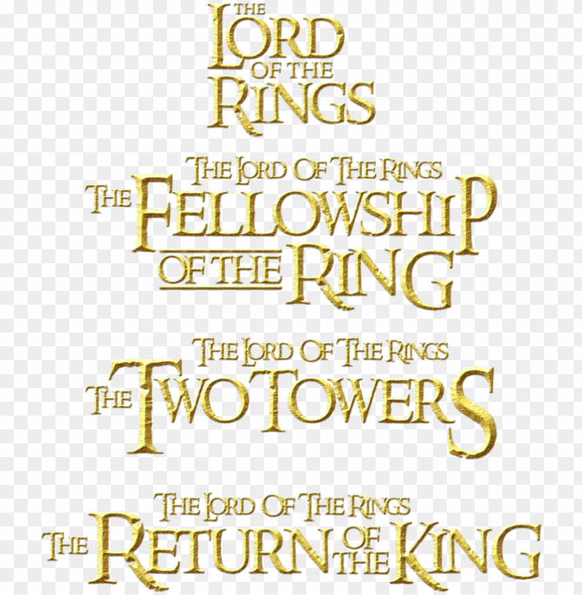 Free download | HD PNG title the lord of the rings 2 png logo lord of ...