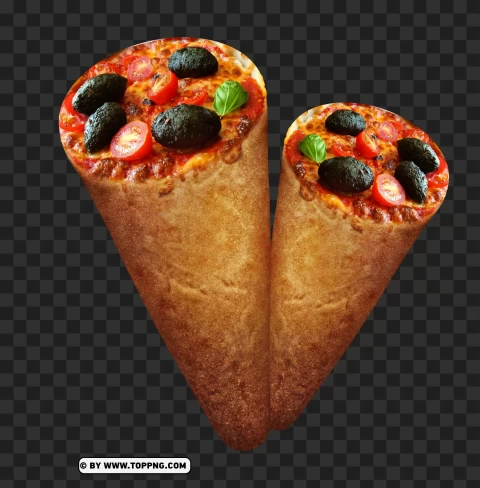 Free download | HD PNG tow cones shaped margherita pizza crust hd ...