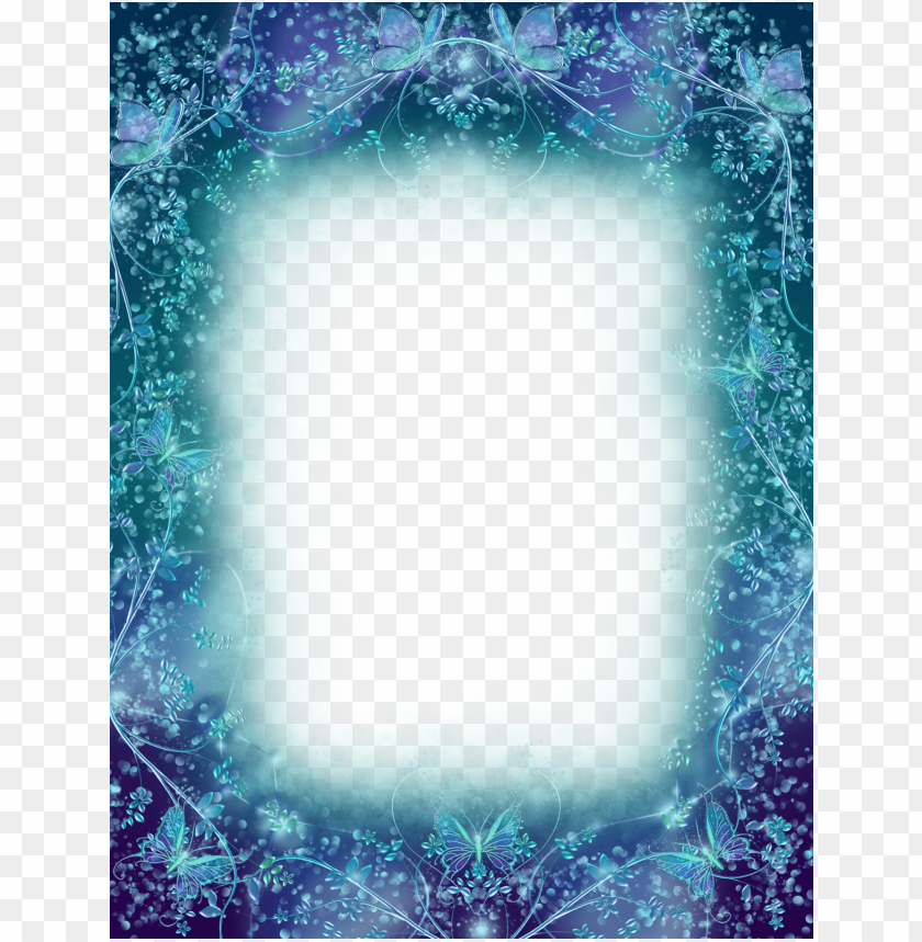 Free download | HD PNG transparen magic frame with butterflies ...