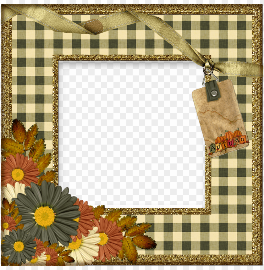 Free download | HD PNG transparent autumn with flowers photo frame ...