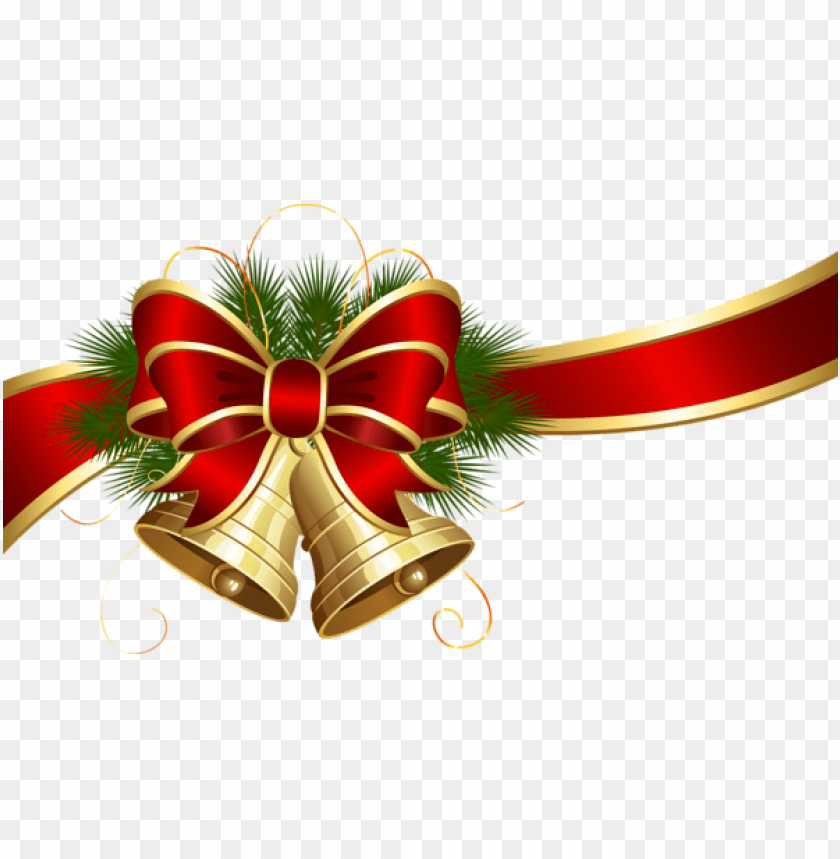 Free download | HD PNG transparent christmas bells with red bow PNG ...