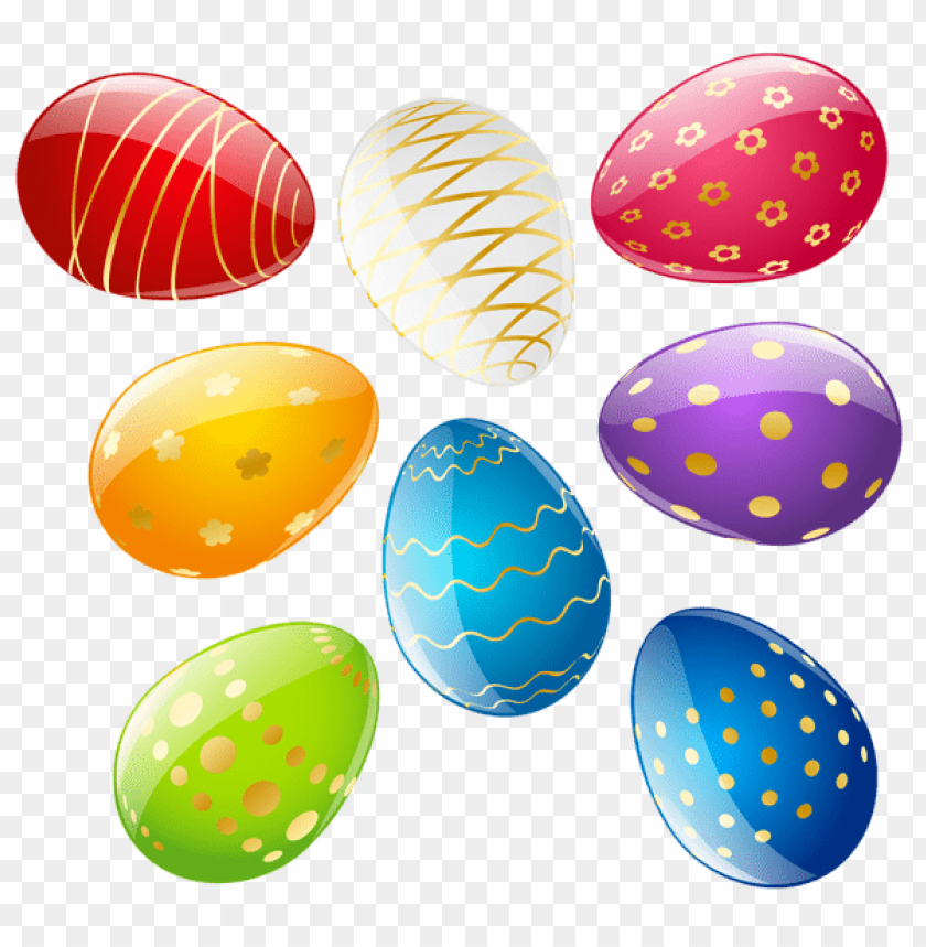 Free download | HD PNG transparent easter deco eggs set png images ...