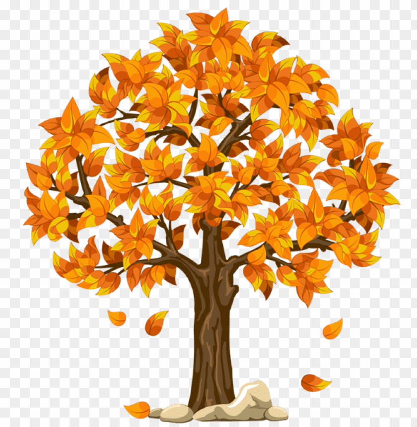 Free download | HD PNG PNG image of autumn tree with falling orange ...