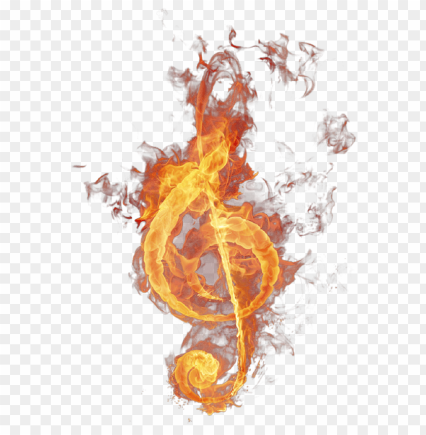 Free download | HD PNG PNG image of fiery treble clef with scorching ...