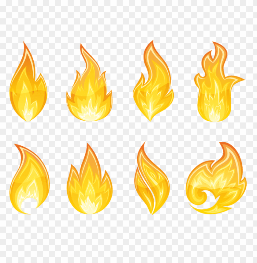 Free download | HD PNG PNG image of fire elements set with various ...
