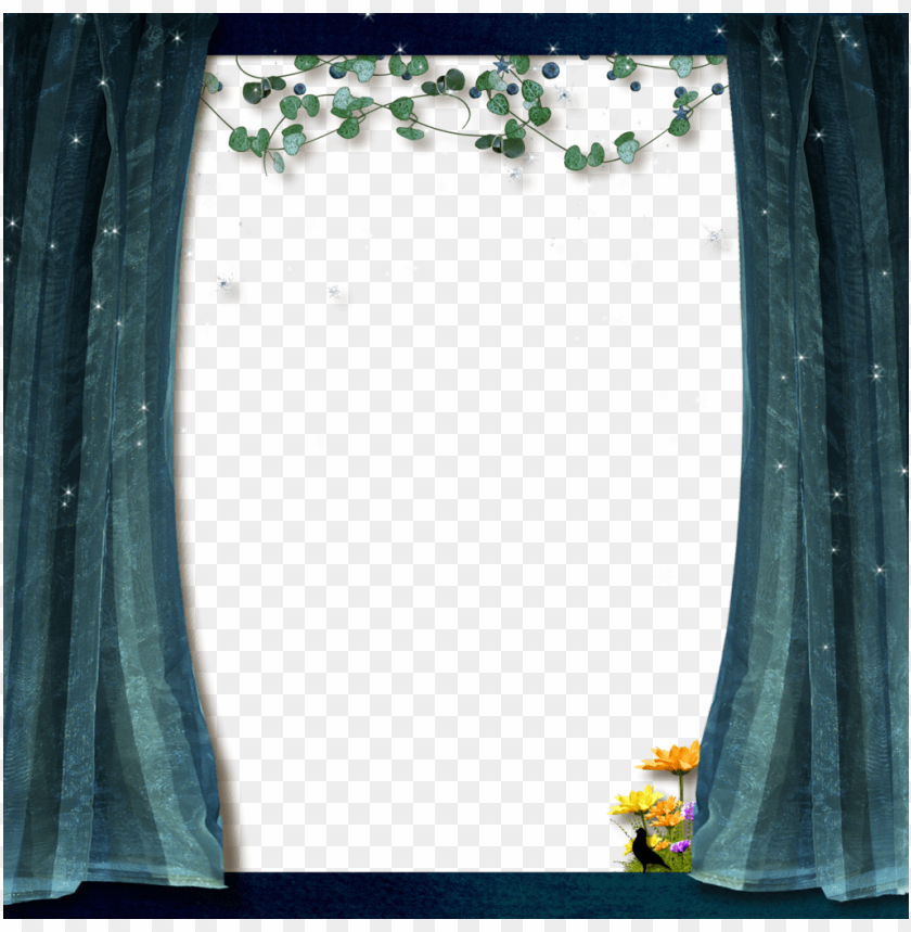 Free download | HD PNG transparent frame transparent blue curtains ...