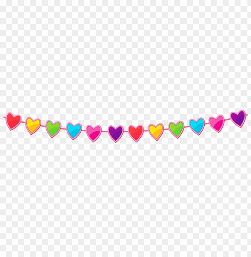 Free download | HD PNG heart themed party streamer in soft colors png ...