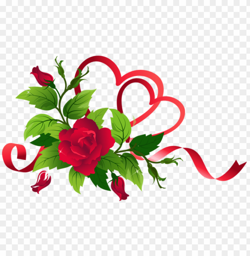 Free download | HD PNG transparent hearts and roses decor png images ...