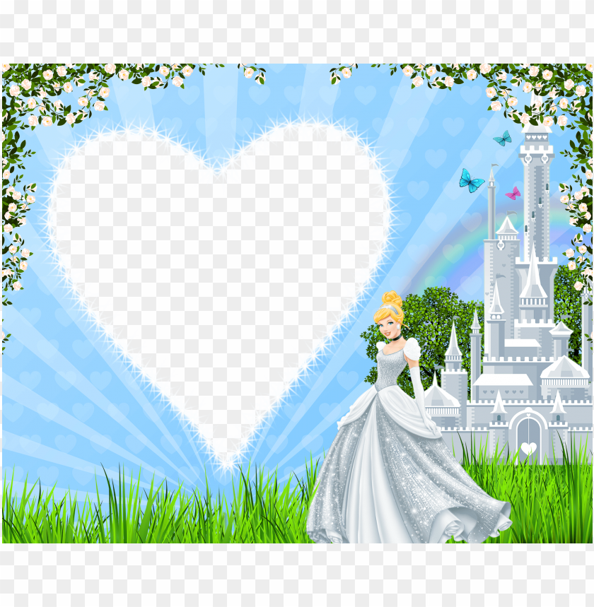 Free download | HD PNG transparent kids frame with princess cinderella ...