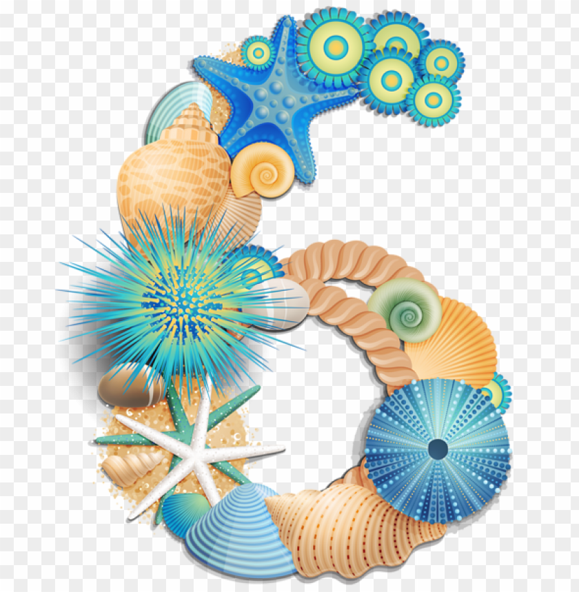 Free download | HD PNG transparent number six sea stylepicture clipart ...