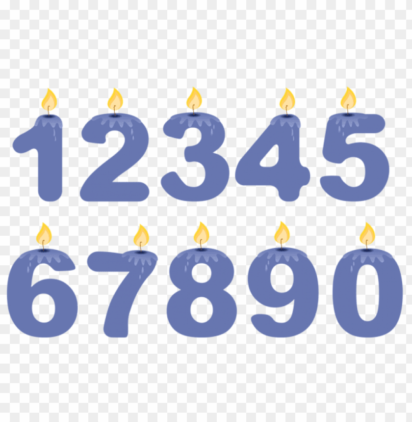 Free download | HD PNG transparent numbers birthday candles blue png ...