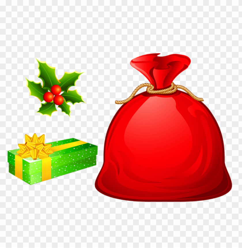 Free download | HD PNG transparent santa bag and ornaments PNG Images ...