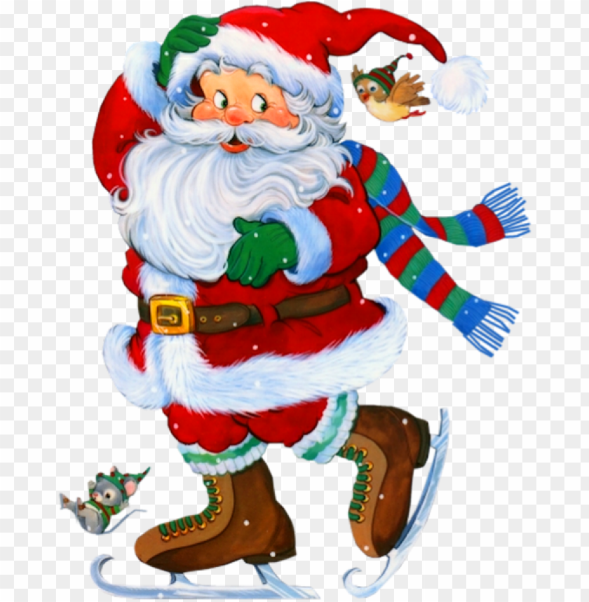 Free download | HD PNG transparent santa with skates PNG Images 40649 ...