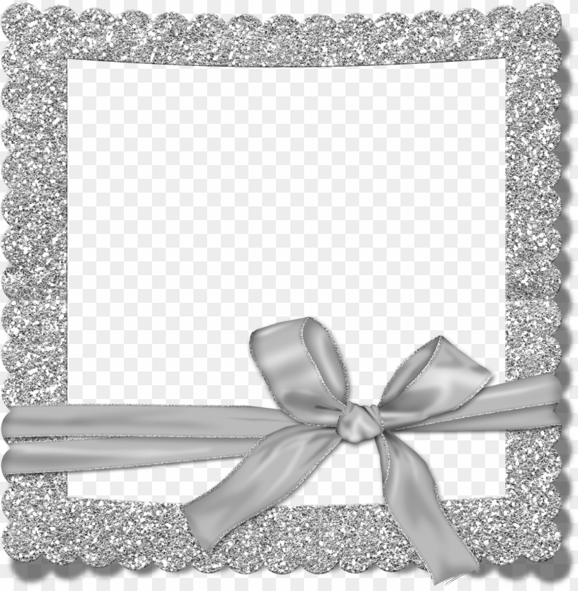 Free download | HD PNG transparent silver photo frame with bow ...