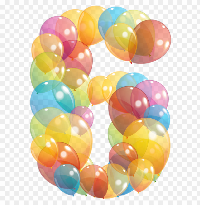 Free download | HD PNG transparent six number of balloons clipart png ...