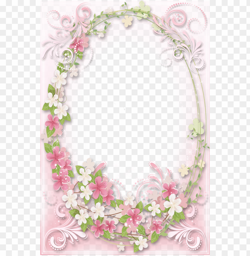 Free download | HD PNG transparent soft pink flowers frame background ...