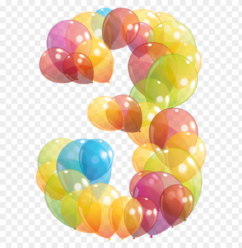 Free download | HD PNG transparent three number of balloons clipart png ...