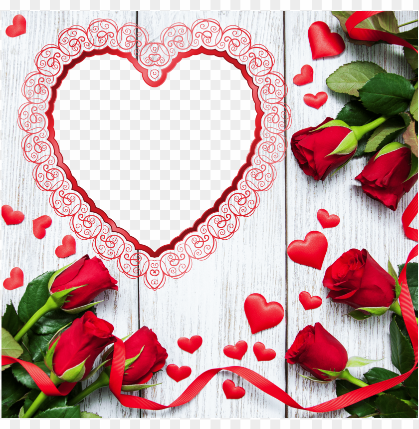 Free download | HD PNG transparent white frame with red roses ...