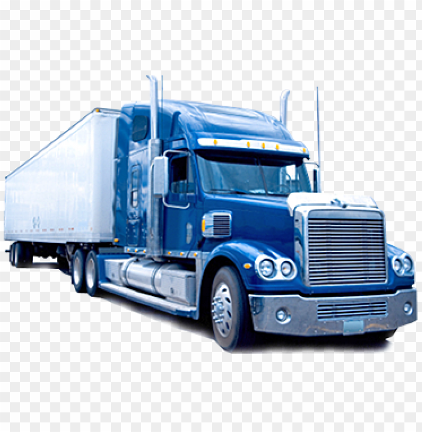 Free download | HD PNG blue freight truck with heavy cargo trailer ...