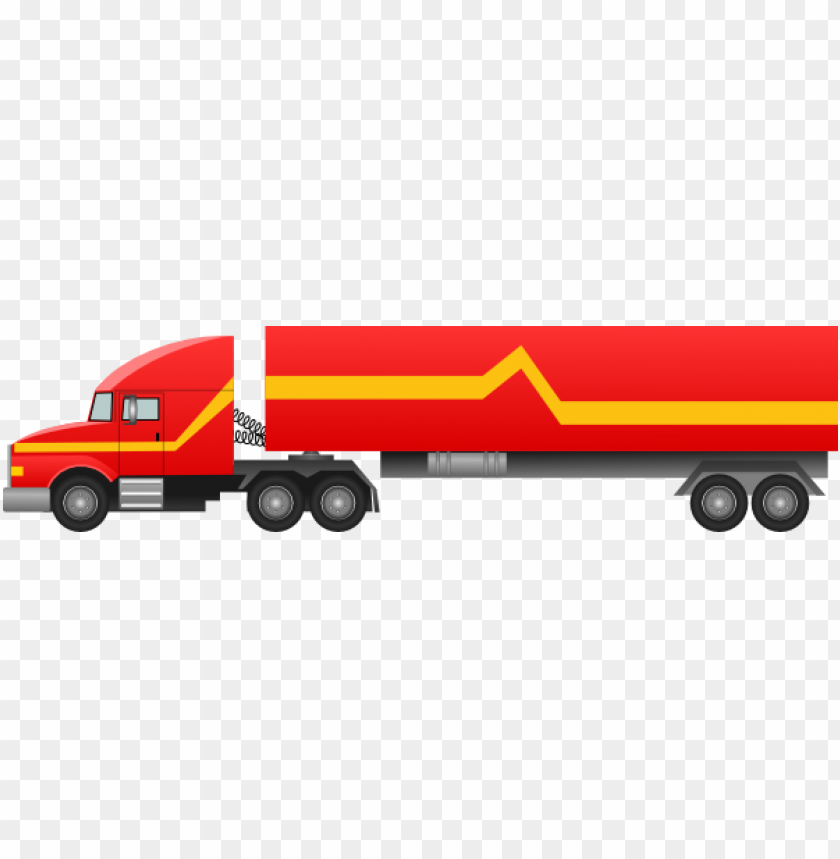 Free download | HD PNG red and yellow freight truck with trailer ...