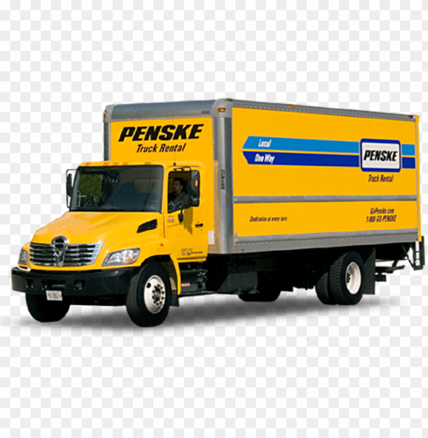 Free download | HD PNG yellow penske freight truck rental vehicle ...