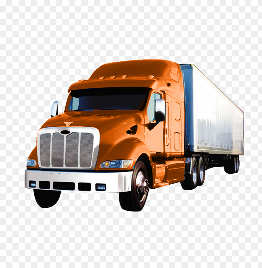 Free download | HD PNG orange freight truck with heavy cargo - Image ID ...