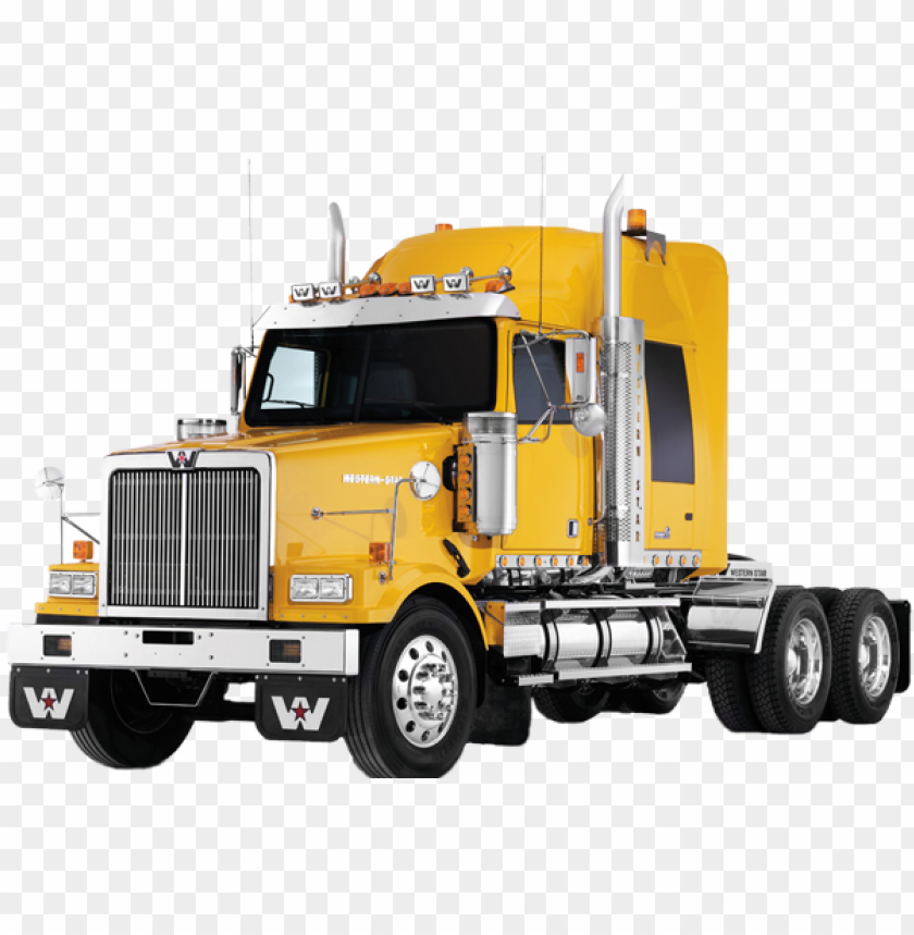 Free download | HD PNG yellow heavy duty freight truck with trailer ...