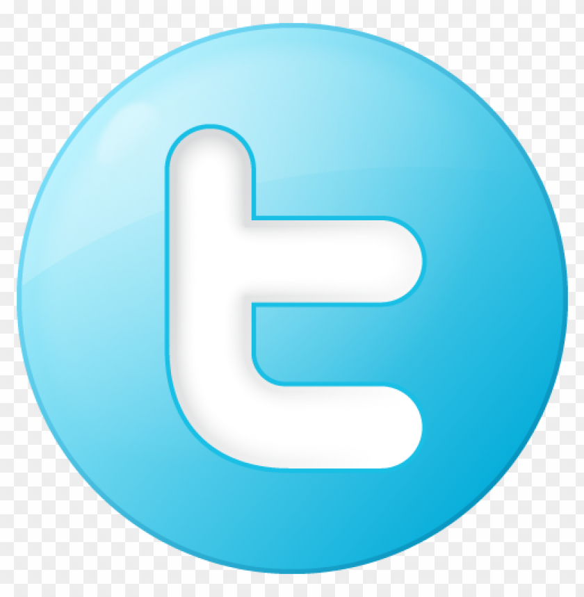 Free download | HD PNG round glossy blue twitter icon png | TOPpng