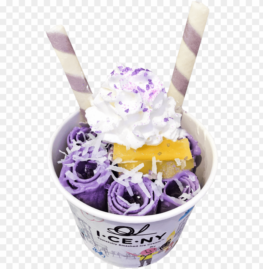 Free download | HD PNG purple rolled ice cream with toppings PNG ...