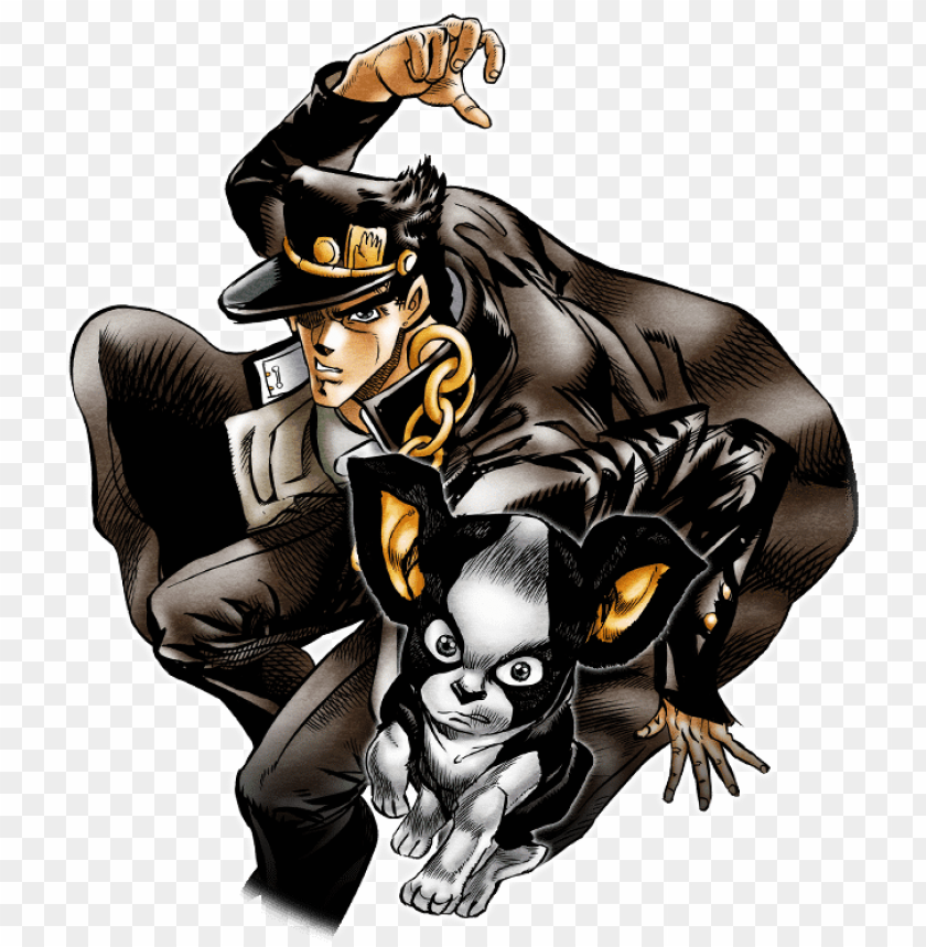Free download | HD PNG unit jotaro kujo and iggy jojos bizarre adventure PNG transparent with ...